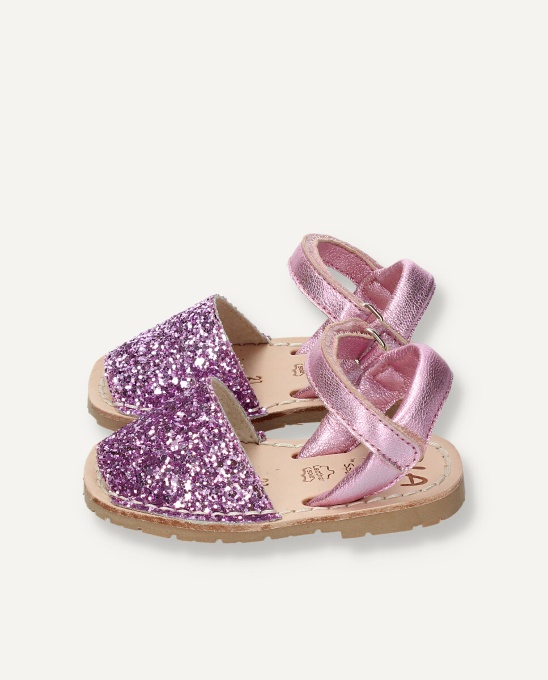 Hook And Look Abarcas Marbella Glitter Pink